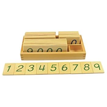 Amazon.com: Montessori Small Wooden Number Cards with Box (1-9000 ...