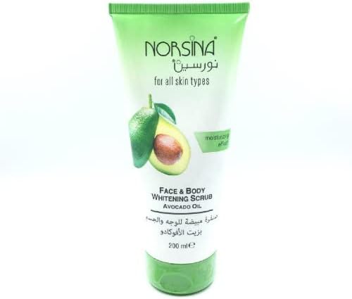 سعر Norsina Avocado Oil Face And Body Whitening Scrub, 200 ml فى ...