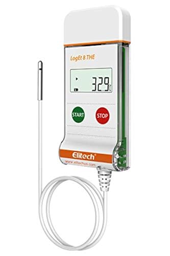 Elitech LogEt 8 The Temperature and Humidity Data Logger Reusable PDF Report USB Port External ...