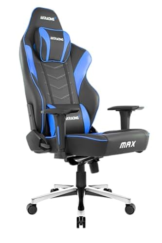 AKRacing Masters Series Max Gaming Chair with Wide Flat Seat, 400 Lbs ...