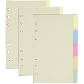 Amazon.com : A-Z Index Dividers for 3-3/4" x 6-3/4" Mead 6-Ring Binders ...