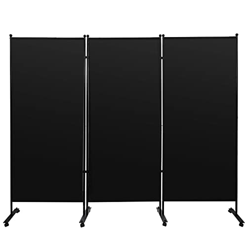 Hitgrand 3 Panel Room Divider 102" W x 72" H Office Partition Divider ...