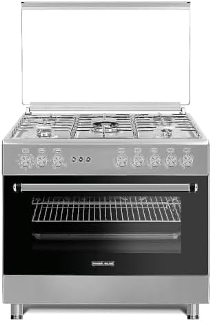 General Goldin Stylish Series Gas Cooker with 5 Burners, 1 Fan, Enamel ...