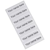 50 PRE-CUT Printed Name Tapes/Labels IRON-ON School Uniform tags Pre ...