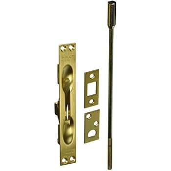 Baldwin 0600.12 Solid Brass Flush Bolt with 12 Inch Rod for Wood/Metal ...