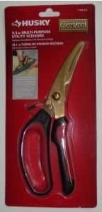 Amazon.com : Husky 9.5" Utility Scissors Stainless Titanium Coating ...