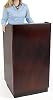 Displays2go Mobile Podium Lectern for Speaking, Tilt-N-Roll Design with ...