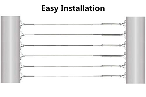 Senmit 12 Pack 316 Stainless Steel Cable Railing Hardware Kit fit 1/8 ...