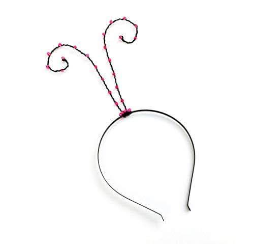 Amazon.com: Black And Pink Alien Antenna, Beaded Spiral Antennae, Metal ...