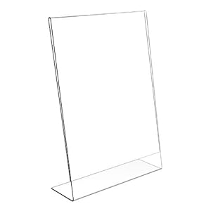 5x A4 Acrylic Poster Menu Holder Lean To Perspex Leaflet Display Stands ...