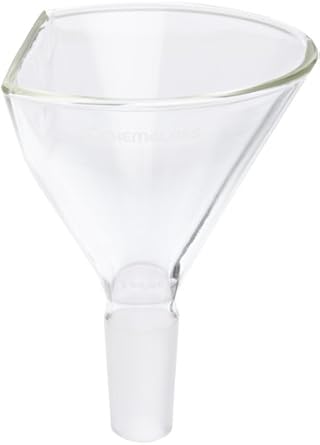 Chemglass CG-1721-03 Modified Powder Funnel with One Side Flattened, 60 ...
