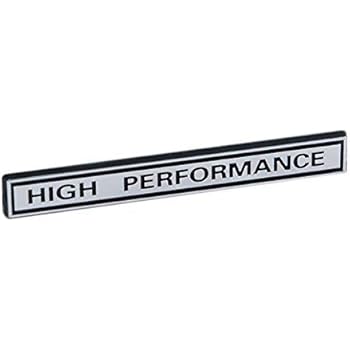 Amazon.com: HIGH PERFORMANCE Racing Engine Emblem in Chrome & Black - 5 ...