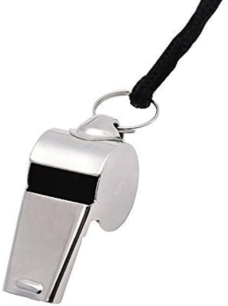 Edelstahl Sport Training Schiedsrichter Pfeife mit Band: Amazon.de ...