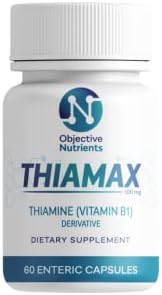 Thiamax Vitamin B1 (Thiamine TTFD) Capsules, No Fillers or Flow Agents ...