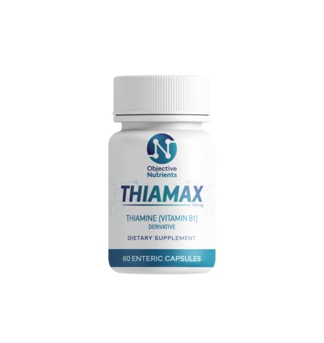 Thiamax Vitamin B1 (Thiamine TTFD) Capsules, No Fillers or Flow Agents ...