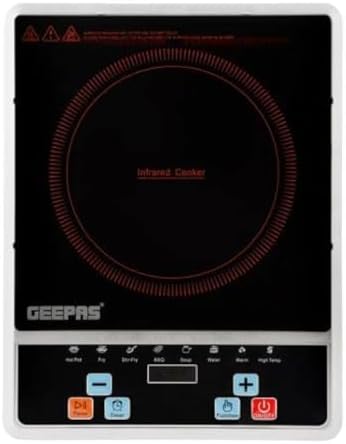 Geepas Digital Infrared Cooker- GIC6101N| Single Cooking Hob, 2000-Watt ...