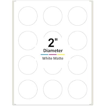 Amazon.com : TYH Supplies White Matte Round Printer Labels 2 Inch ...
