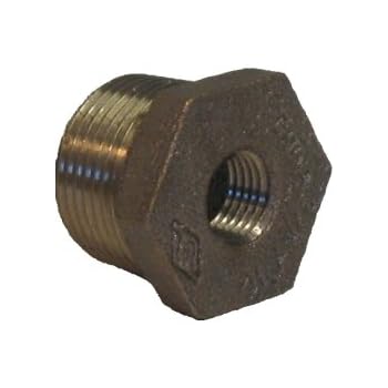 FasParts 3/4" NPT Male NPT MIP MPT x 1/4" NPT Female FIP FPT Reducer Bushing Brass Fitting Fuel ...