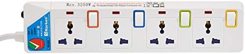 Narken E-Series Electric Universal Extension Cord 4 Socket 5 Meter ...