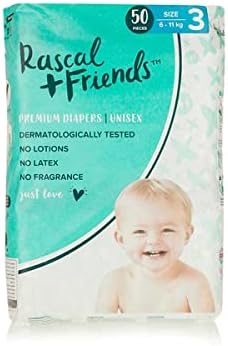 Rascal+Friends Premium Diapers Unisex - 6-11 kg , Size: 3 , 50pcs price ...