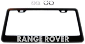 Amazon.com: Land Rover Range Rover Black License Plate Frame w/ Screw ...