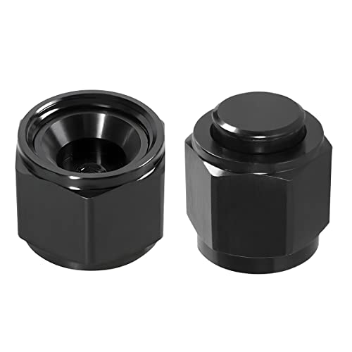 BELOMI Female Flare Cap Block Off Fitting Plug, 2 PCS Aluminum Swivel ...