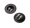 Arroyner 2Pcs 3-Inch Speaker Box Terminal Cup DIY 2-Way Speaker Box Terminal Binding Post Round ...