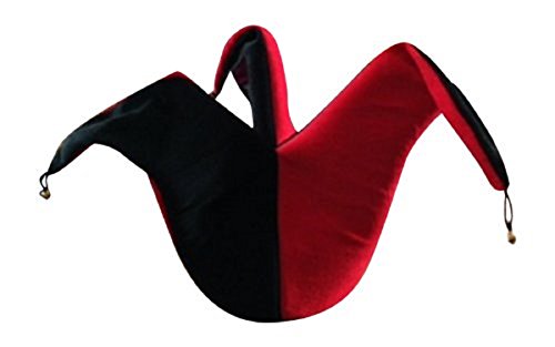 Black And Red Jester Hat
