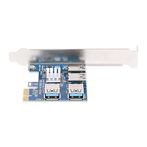PCIe Splitter, VOZFUN 1 to 4 PCIe Expansion Riser Card X1 External ...