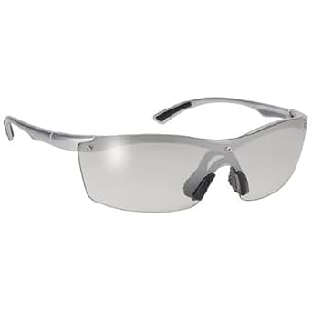 Amazon.com: Shatterproof Semi-Rimless Clear Silver Mirror Sunglasses ...