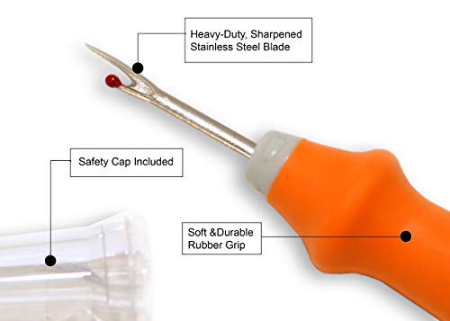 Premium Ergonomic Seam Ripper Tool | Stitch Remover Tool | Works as ...