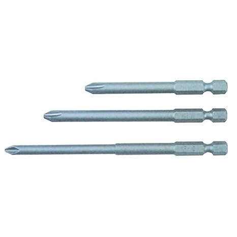 Phillips Head Power Bit for 1/4" Hex Drive, #00 x 2.75" Long: Amazon ...