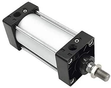 Cilindro de aire Neumático de doble accion 1/4 Cilindro ajustable de aleacion de aluminio ...