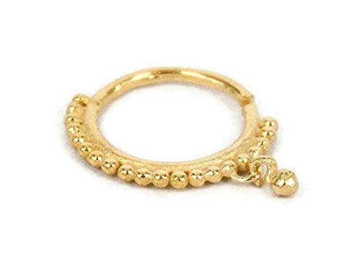Amazon.com: Gold Nose Ring - Gold Nose Hoop - Indian Nose Ring - Tribal ...