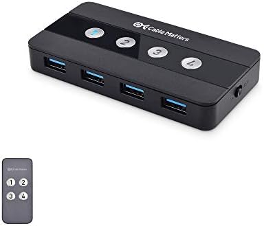 Cable Matters 4 Port USB 3.0 Switch Hub USB Sharing Switch for 4 ...