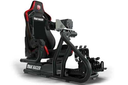 Trak Racer RS6 Racing Simulator Cockpit with Black/Red Reclining Seat ...