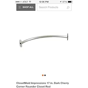 Amazon.com: Closetmaid Impressions 17 In. Corner Rounder Closet Rod ...
