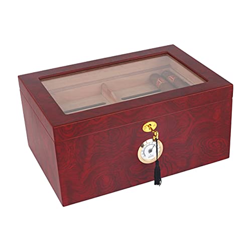 Mantello Humidor 100 Cigar Capacity, Glass-top 100 Cigar Humidor, Cigar ...