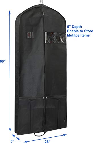 Simple Houseware 60-Inch Heavy Duty Garment Bag w/Pocket for Suits ...