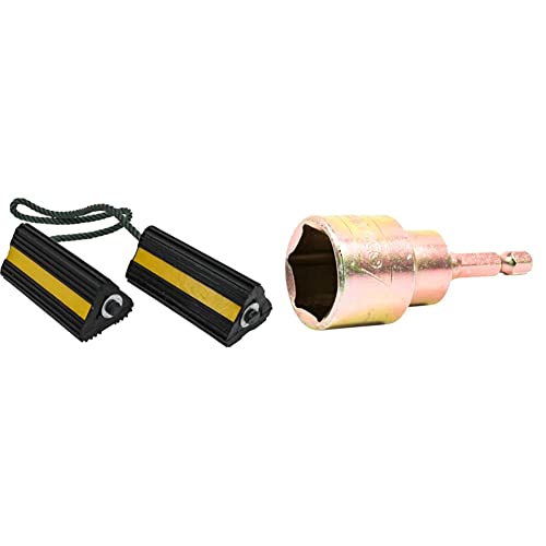 Buyers Products WC24483 Wheel Chock Set, 4 x 4 x 8 Inch, 36 Inch Nylon ...