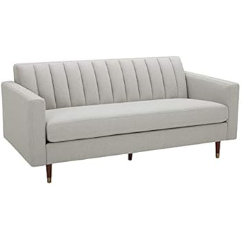 Amazon.com: Rivet Damien Mid-Century Modern Channel-Backed Loveseat ...