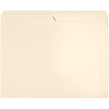 Amazon.com : School Smart Half Cut Manila File Folders - Letter Size ...