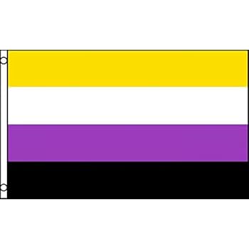 Amazon.com : Non-Binary Flag 3x5 ft NB Pride Genderqueer GQ Banner Sign Gender Identity House ...