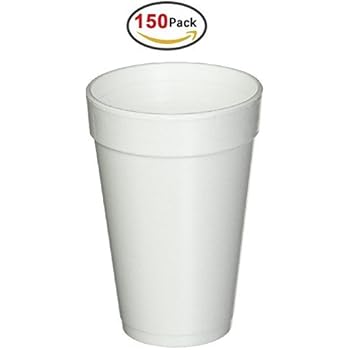 Amazon.com: 16 Oz. White Disposable Drink Foam Cups Hot and Cold Coffee ...