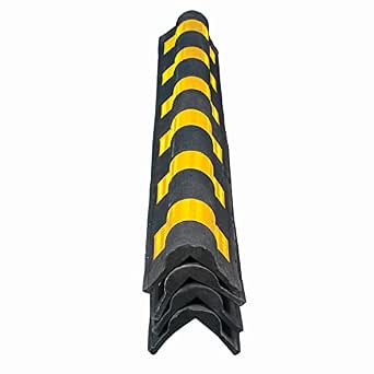 LADWA 1000 mm 4 Pcs Parking Safety Pillar Guard, Rubber Corner Bounce ...