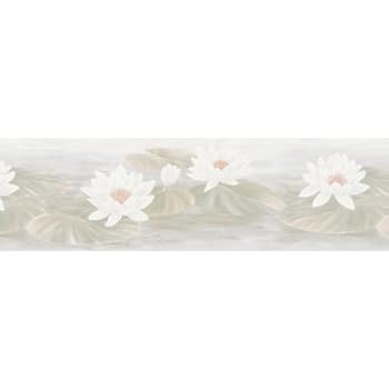 Brewster 418B133 Borders and More Lily Pad Wall Border, 6.875-Inch by ...