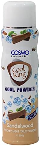 CD COSMO DESIGNS Cool King Sandalwood Perfumed Prickly Heat Talc Powder ...