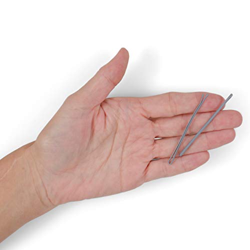 Heliums Gray Extra Long Bobby Pins, 2.5 Inch Straight Hair Pins, Gentle ...