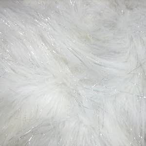 Amazon.com: Fake Fur/faux Fur - White Sparkles Fabric sold by the 1/2 YARD