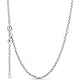 Amazon.com: Pandora Jewelry Rolo Sterling silver Chain Necklace ...